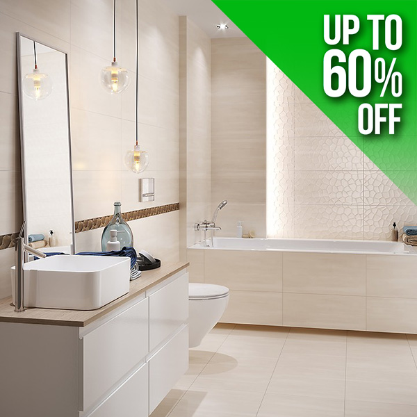Floor and Wall Tiles for Bathrooms | Stone, concrete, wood, floral tiles
